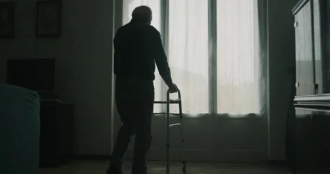 Man Walking Towards Window Stock Video Footage | Royalty Free Man ...