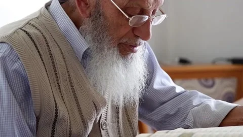 Elderly Muslim Turkish Man's face who is... | Stock Video | Pond5