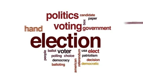 Election animated word cloud, text desig... | Stock Video | Pond5