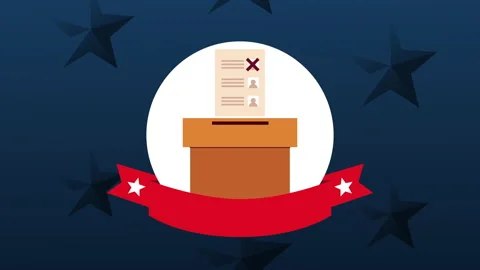 election day democratic animation with v... | Stock Video | Pond5