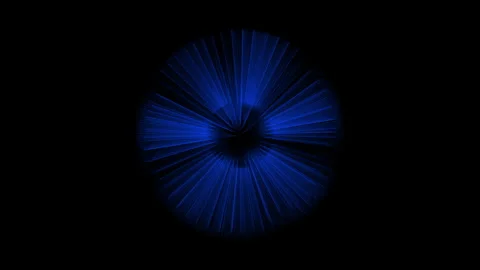 An electric blue circle with rays repres... | Stock Video | Pond5