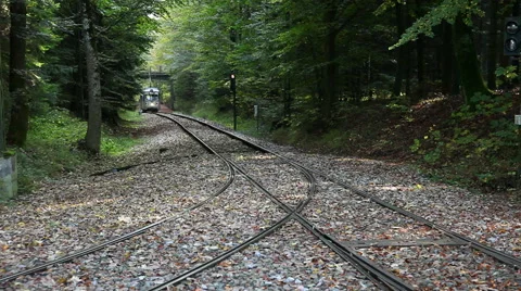 Electric cable car on a track coming tow... | Stock Video | Pond5