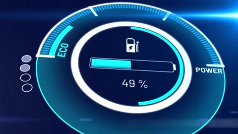 Electric car battery in active charging ... | Stock Video | Pond5