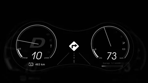 Electric Car Display Infographics. Futur... | Stock Video | Pond5