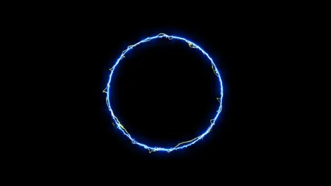 electric circle and lightning animated l... | Stock Video | Pond5