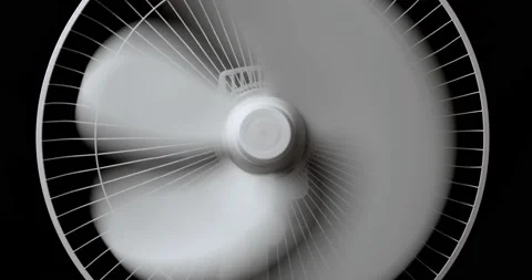 Electric fan on black background | Stock Video | Pond5