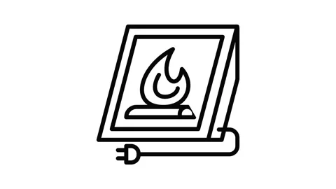 Electric fire plug icon animation | Stock Video | Pond5