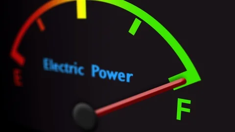 Electric fuel gauge full animation on ca... | Stock Video | Pond5