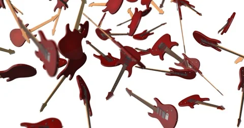 electric Guitar falling slow motion | Stock Video | Pond5