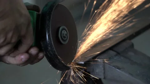 Electric iron grinding machine in factor... | Stock Video | Pond5