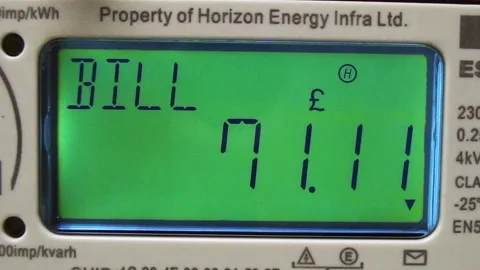 Electric meter display close-up. Current... | Stock Video | Pond5