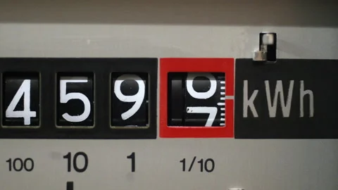 Electric meter with fast turning measuri... | Stock Video | Pond5