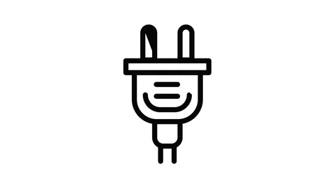 Electric plug icon animation | Stock Video | Pond5
