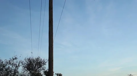 Tilted Electric Poles Stock Footage ~ Royalty Free Stock Videos | Pond5