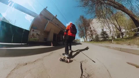 Electric skateboard riding, electric ska... | Stock Video | Pond5