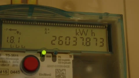 electric smart meter counting electric u... | Stock Video | Pond5