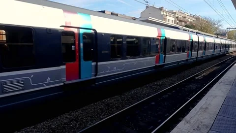Electric Train. Electric train arriving.... | Stock Video | Pond5