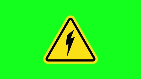 electric triangle warning sign animation... | Stock Video | Pond5