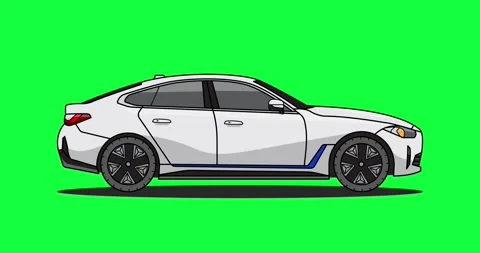 Electric vehicle 2D Animation Electric v... | Stock Video | Pond5