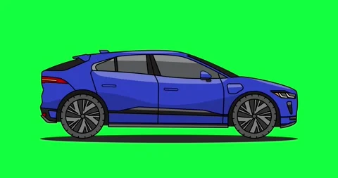 Electric vehicle Animation , Electric ve... | Stock Video | Pond5