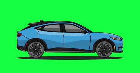 Electric Vehicle Animation Green Screen,... | Stock Video | Pond5