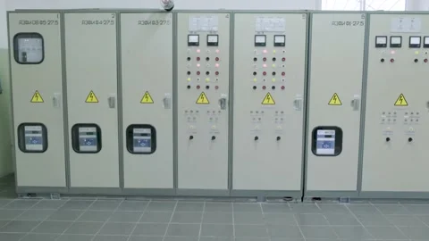 electrical control panel in substation i... | Stock Video | Pond5