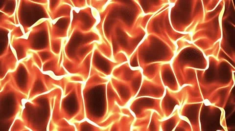 Electrical energy waves of fire backgrou... | Stock Video | Pond5