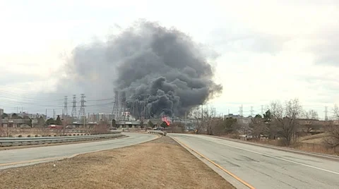 Electrical grid explosion and fire at tr... | Stock Video | Pond5