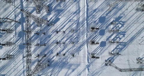 Electrical substation top view | Stock Video | Pond5