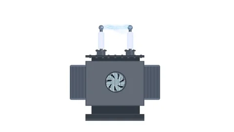 Electrical transformer. Animation power ... | Stock Video | Pond5