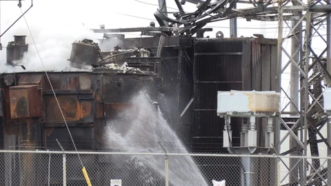 Electrical transformer for city power gr... | Stock Video | Pond5