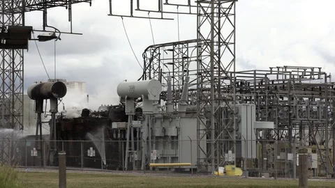 Electrical transformer for city power gr... | Stock Video | Pond5