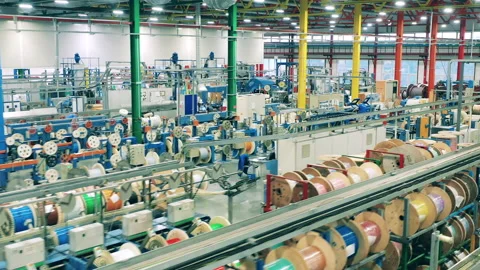 Wire Manufacturing Plant Stock Video Footage | Royalty Free Wire ...