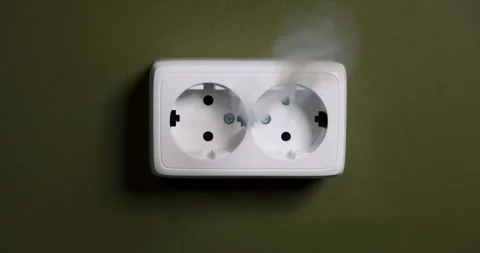 electrical wire short circuit. smoke com... | Stock Video | Pond5