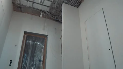 Electrical Wiring on the Ceiling in the ... | Stock Video | Pond5