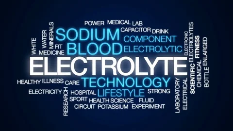 Electrolyte animated word cloud, text de... | Stock Video | Pond5