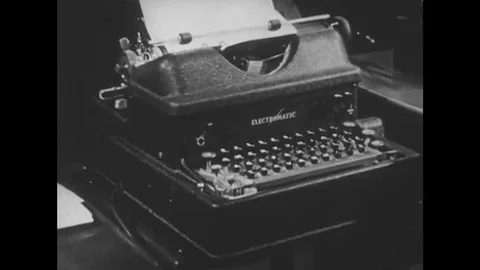 An Electromatic typewriter is switched o... | Stock Video | Pond5