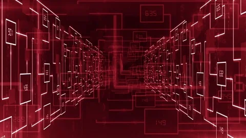 electronic circuit zoom in tunnel backgr... | Stock Video | Pond5