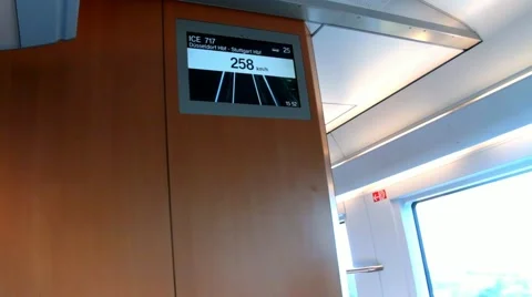 Electronic display indicating the speed ... | Stock Video | Pond5