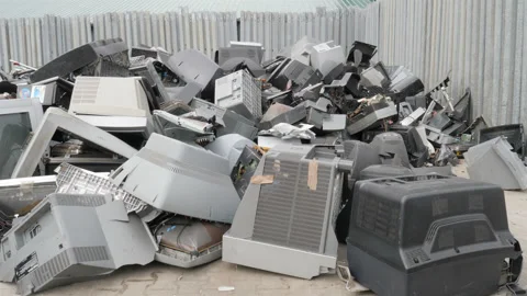 Electronic junk. Electronic waste collec... | Stock Video | Pond5