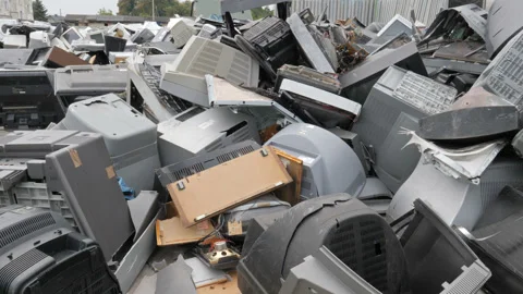 Electronic junk. Electronic waste collec... | Stock Video | Pond5