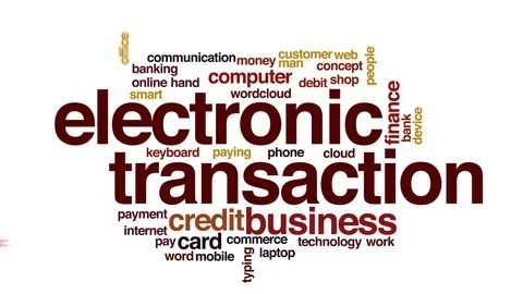 Electronic transaction animated word clo... | Stock Video | Pond5
