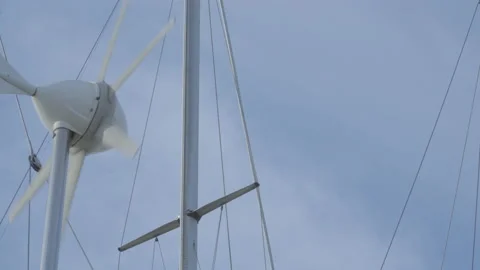 Electronic wind meter with rotating blad... | Stock Video | Pond5