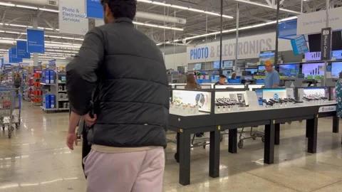 The Electronics department at a Walmart ... | Stock Video | Pond5