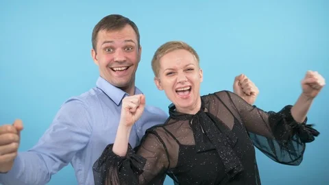 elegant man and woman happily dancing. b... | Stock Video | Pond5