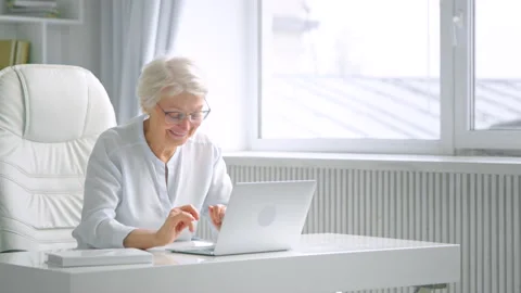 Old Lady Computer Stock Videos – Royalty-Free HD & 4K Videos