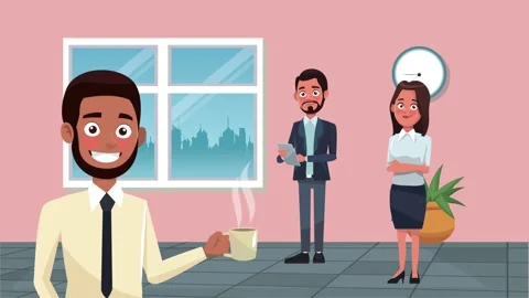 elegant successful business people anima... | Stock Video | Pond5