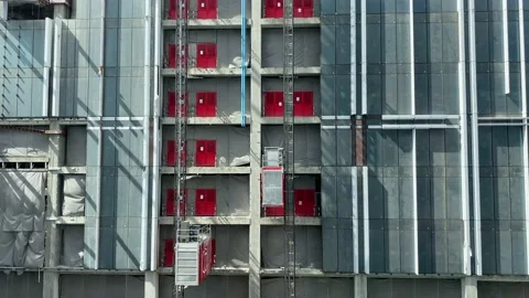 Elevator of the building going up on the... | Stock Video | Pond5