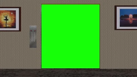 Elevator Doors Opening Green Screen | Stock Video | Pond5