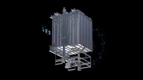 Elevator exploded 3D animation | Stock Video | Pond5